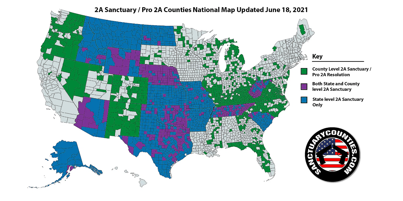 REPORT: 61% of US Counties Are Protected as 2nd-Amendment Sanctuaries ...