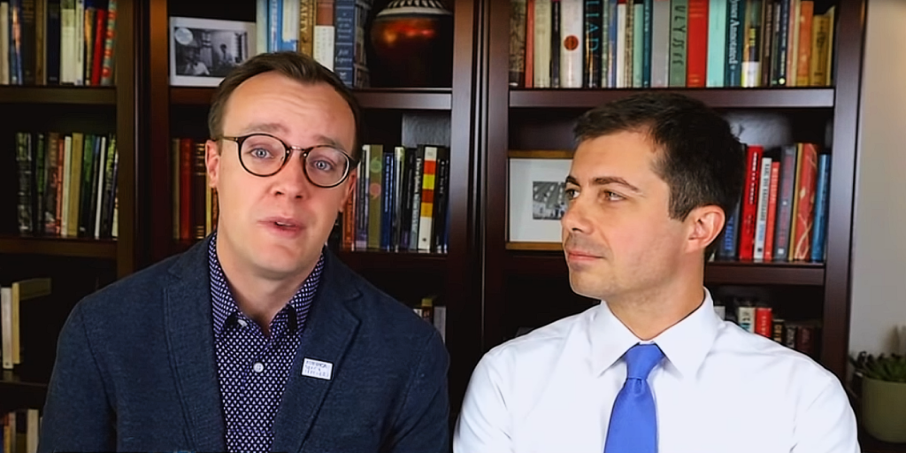 Pete Buttigieg's Husband Seen Reciting 'Gay Pledge' to Pride Flag w ...