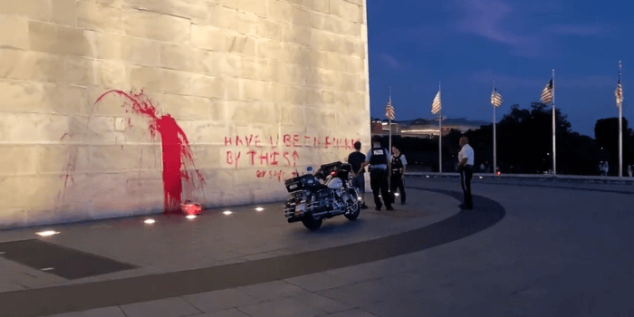 Vandal Arrested after Spray-Painting Profanity on Washington Monument ...