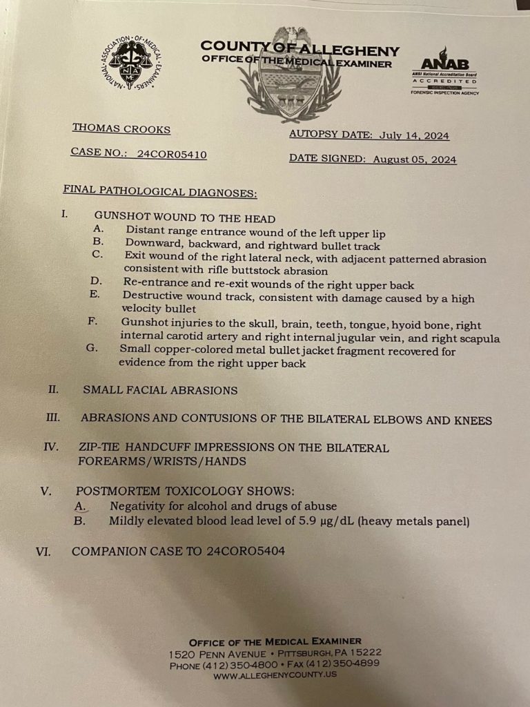 EXCLUSIVE: Headline USA Obtains Trump Shooter’s Autopsy Records ...