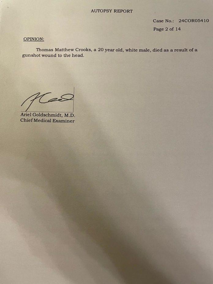 EXCLUSIVE: Headline USA Obtains Trump Shooter’s Autopsy Records | Headline USA